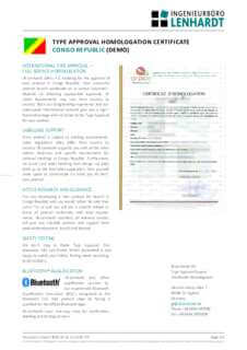 Type Approval for Market Access in Republic of the Congo